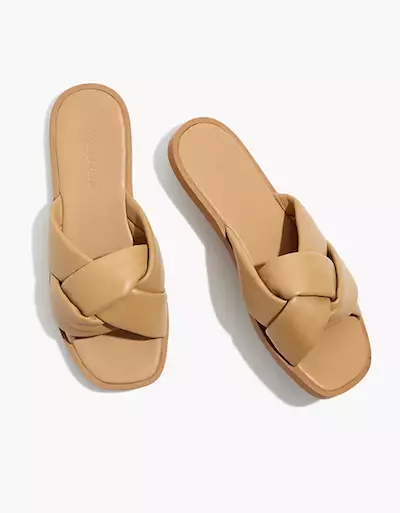 tinirintas na slide sandals