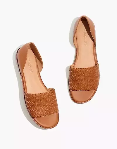 pinagtagpi leather flats